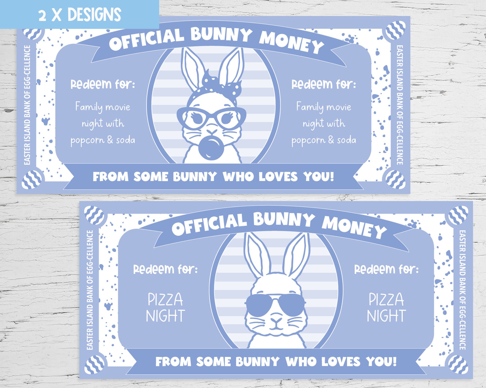 Bunny Bucks Easter Printable Easter Play Money Easter Egg Fillers ...