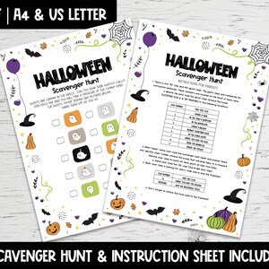 Halloween Scavenger Hunt Cards for Kids: Ghost Hunt Game (EDITABLE ...
