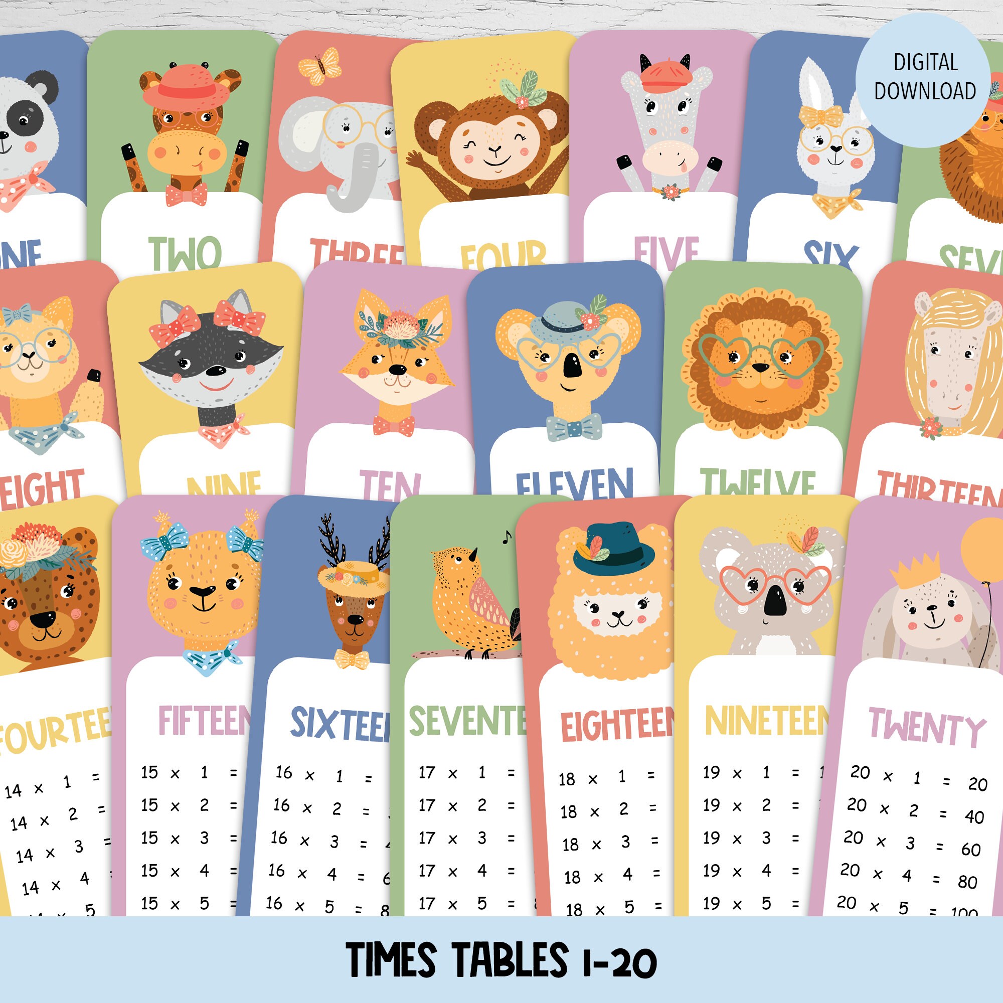 Printable Multiplication Bookmarks Times Table Practice for ...