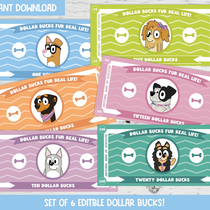 Dog Bucks Clipart - Etsy