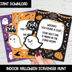 Halloween Scavenger Hunt Cards for Kids: Ghost Hunt Game (EDITABLE ...