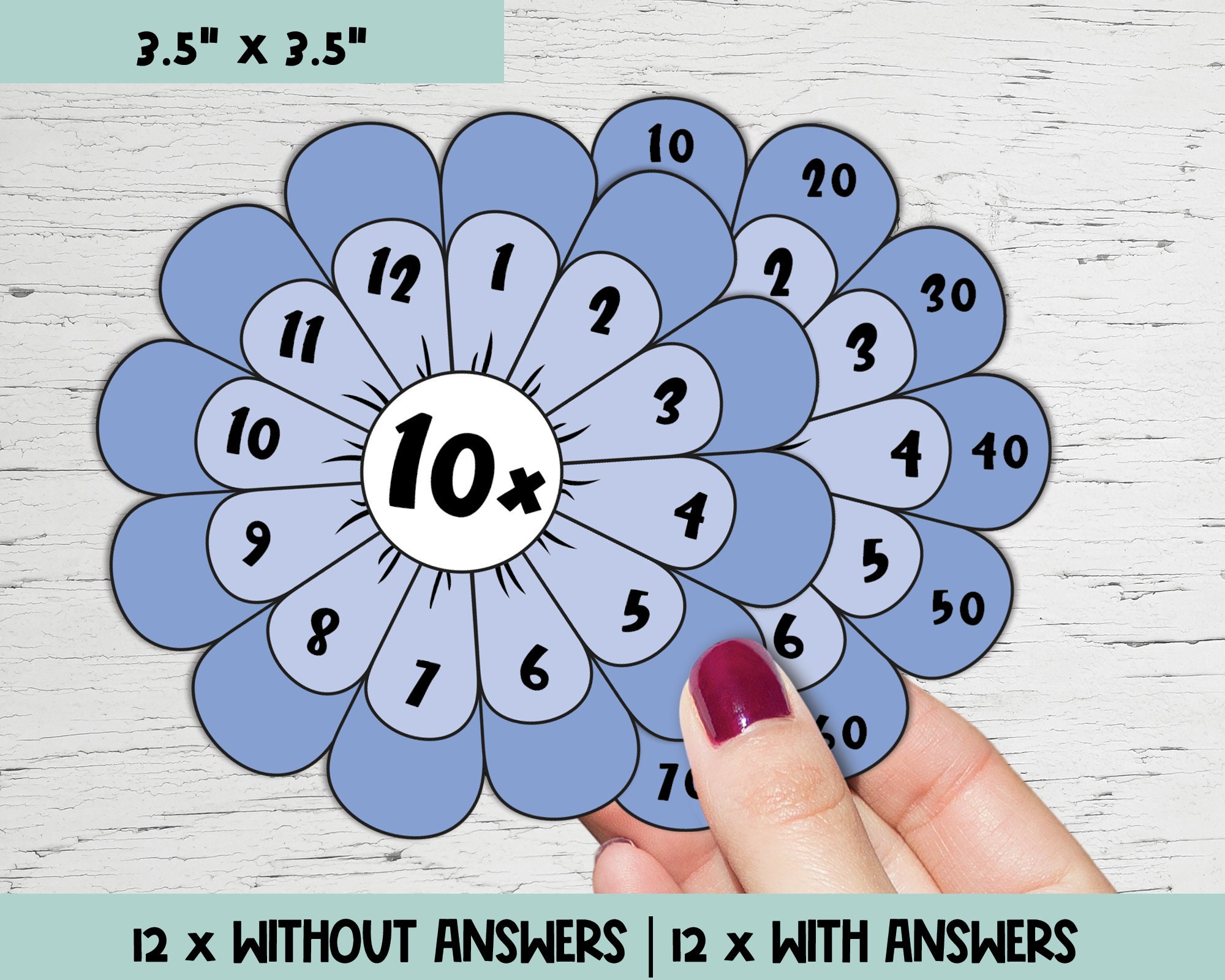 Multiplication Chart Waldorf Flowers Activity for Times Tables 1 to 12 ...