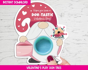 Play Dough Valentines Editable | Printable Valentine Cards | Non-candy ...