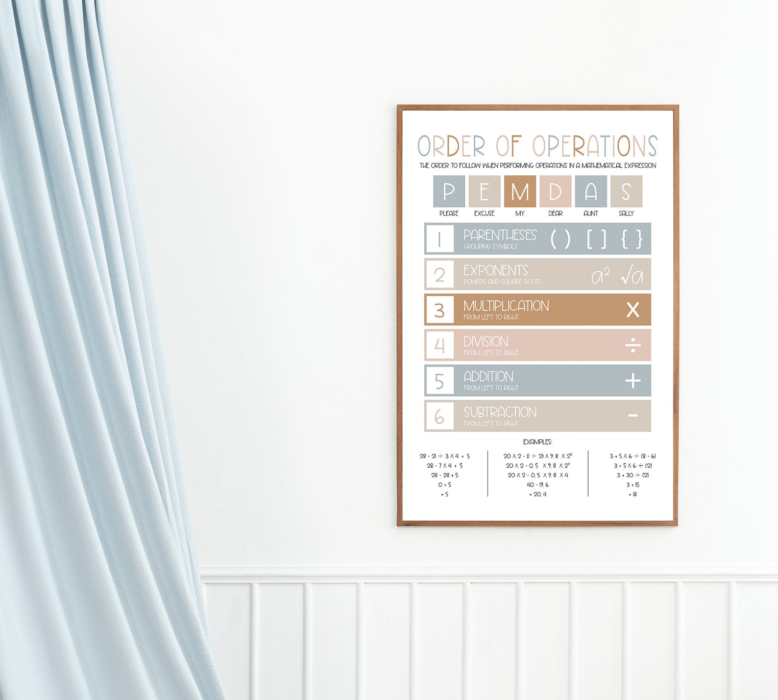 PEMDAS Poster: Order of Operations Chart (digital Download) - Etsy Canada
