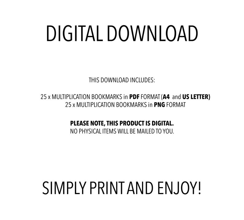 Printable Multiplication Bookmarks Times Table Practice for ...