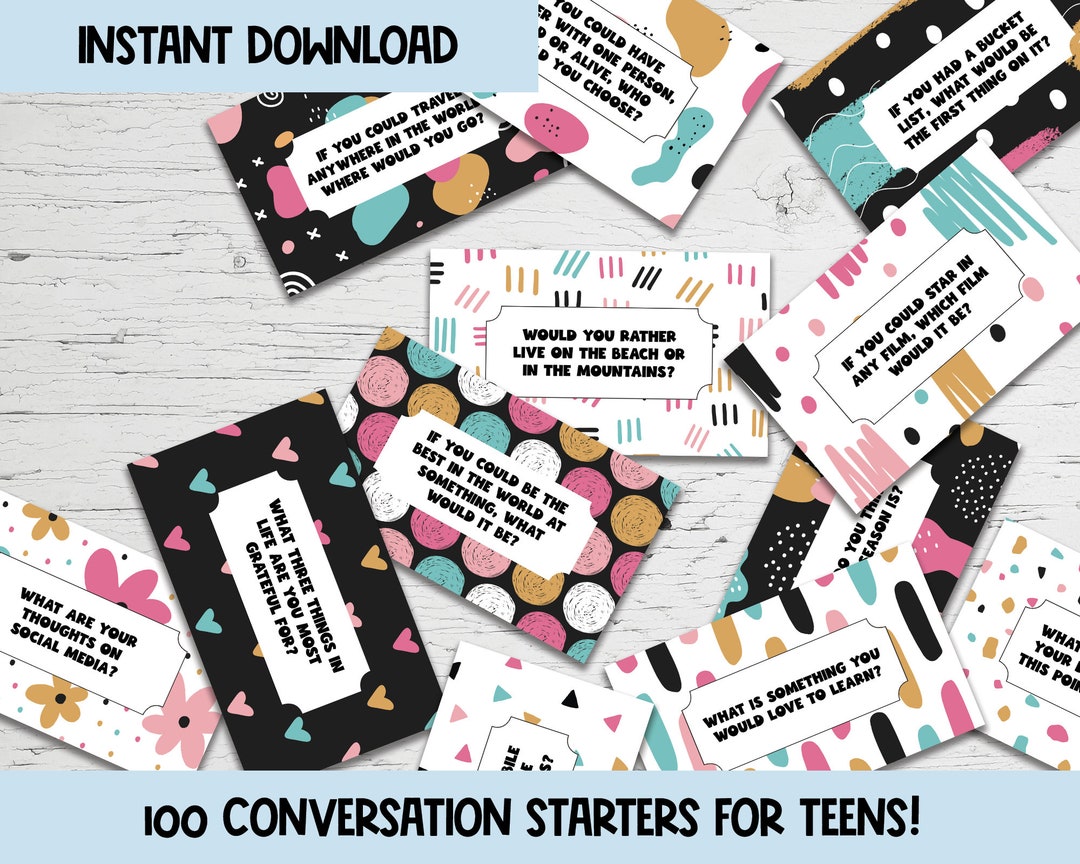 Conversation Starters Ice Breaker | Dinner Questions | Conversation ...