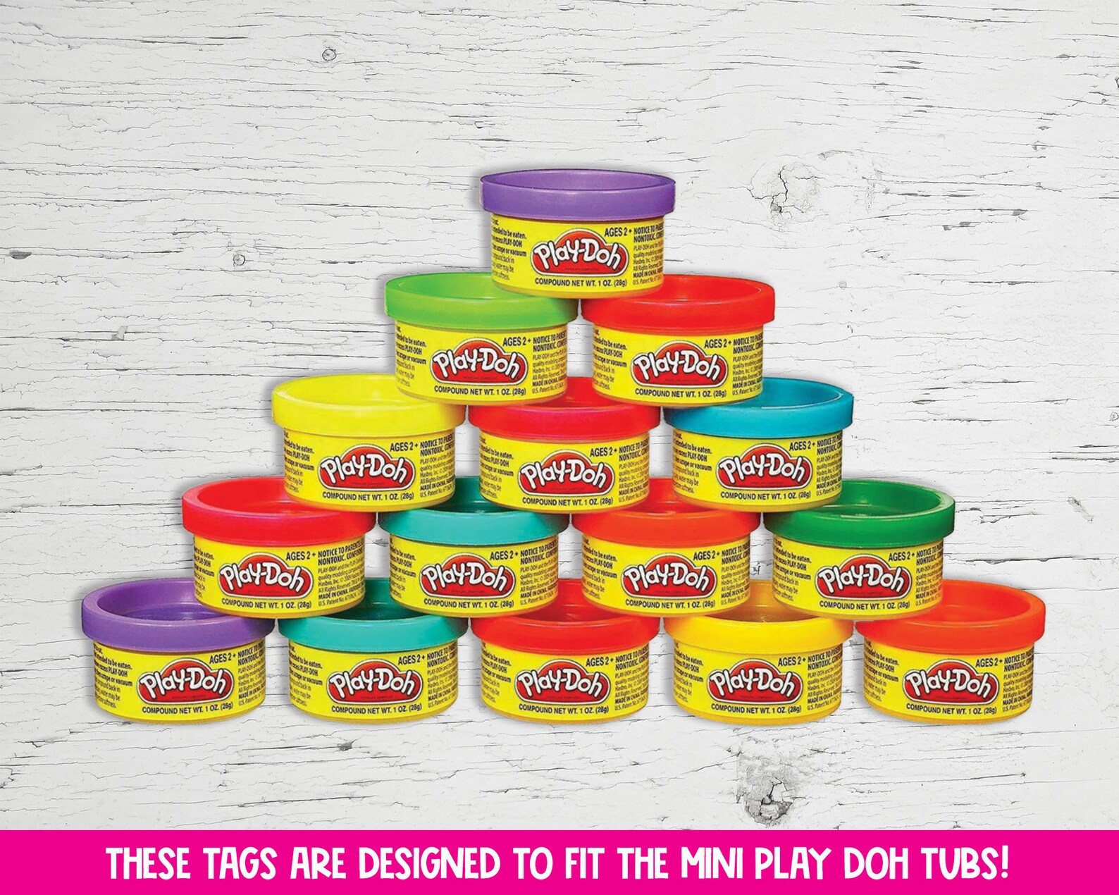 Printable Play Dough Valentine Card Non-candy Valentine Gift for Kids ...