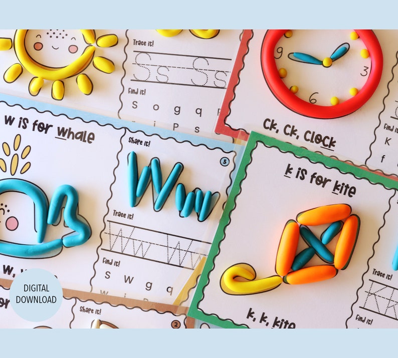 Alphabet Sounds Play Dough Mats: Phonics Activity (printable) - Etsy ...