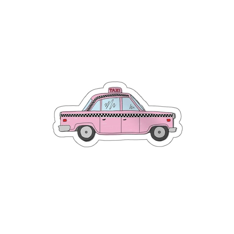 Pink New York Taxi Sticker - Etsy