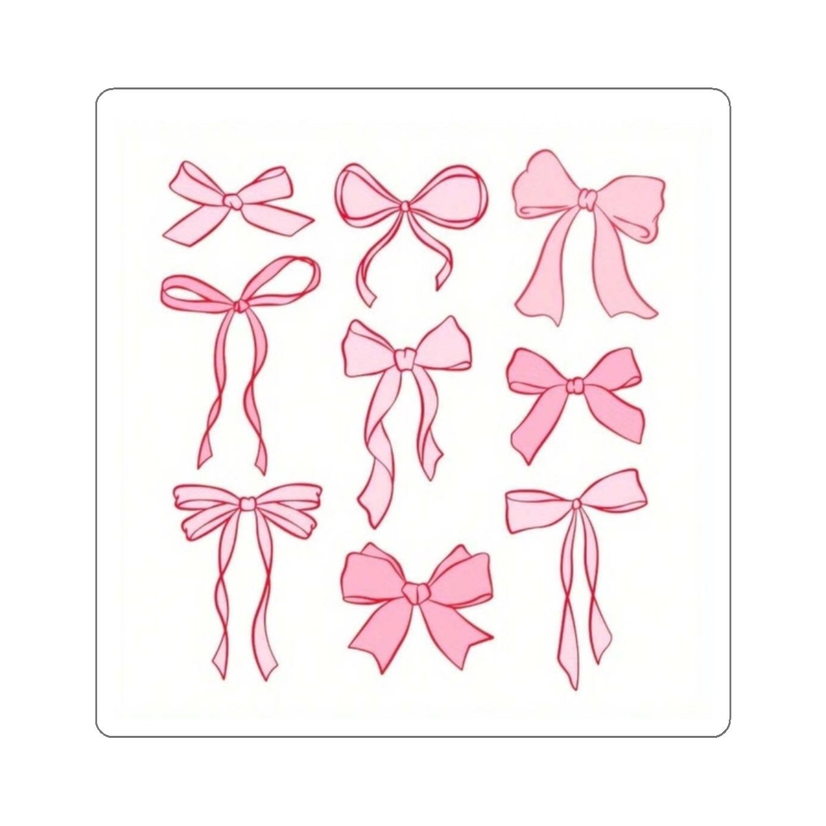 Bow Sticker - Etsy