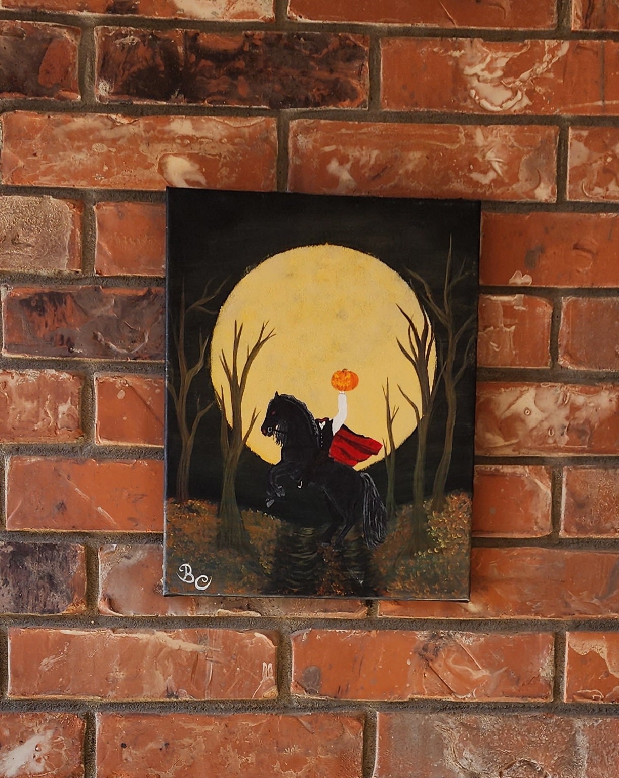 Headless Horseman Original Acrylic Painting Print, Halloween, Legend ...