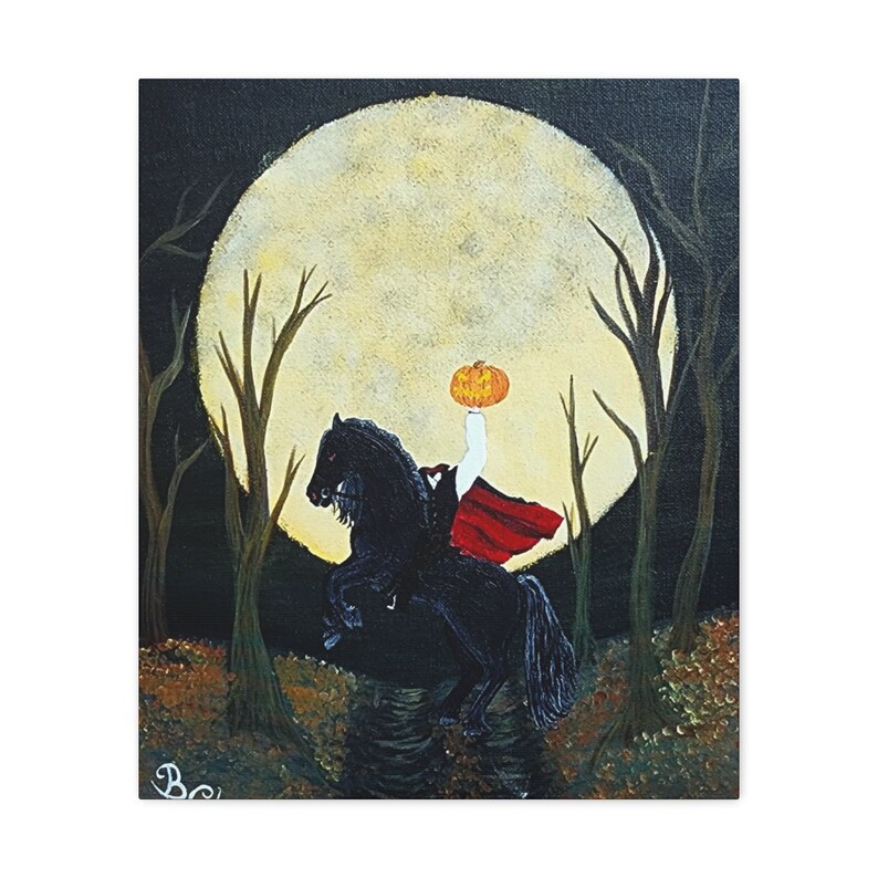 Headless Horseman Original Acrylic Painting Print, Halloween, Legend ...