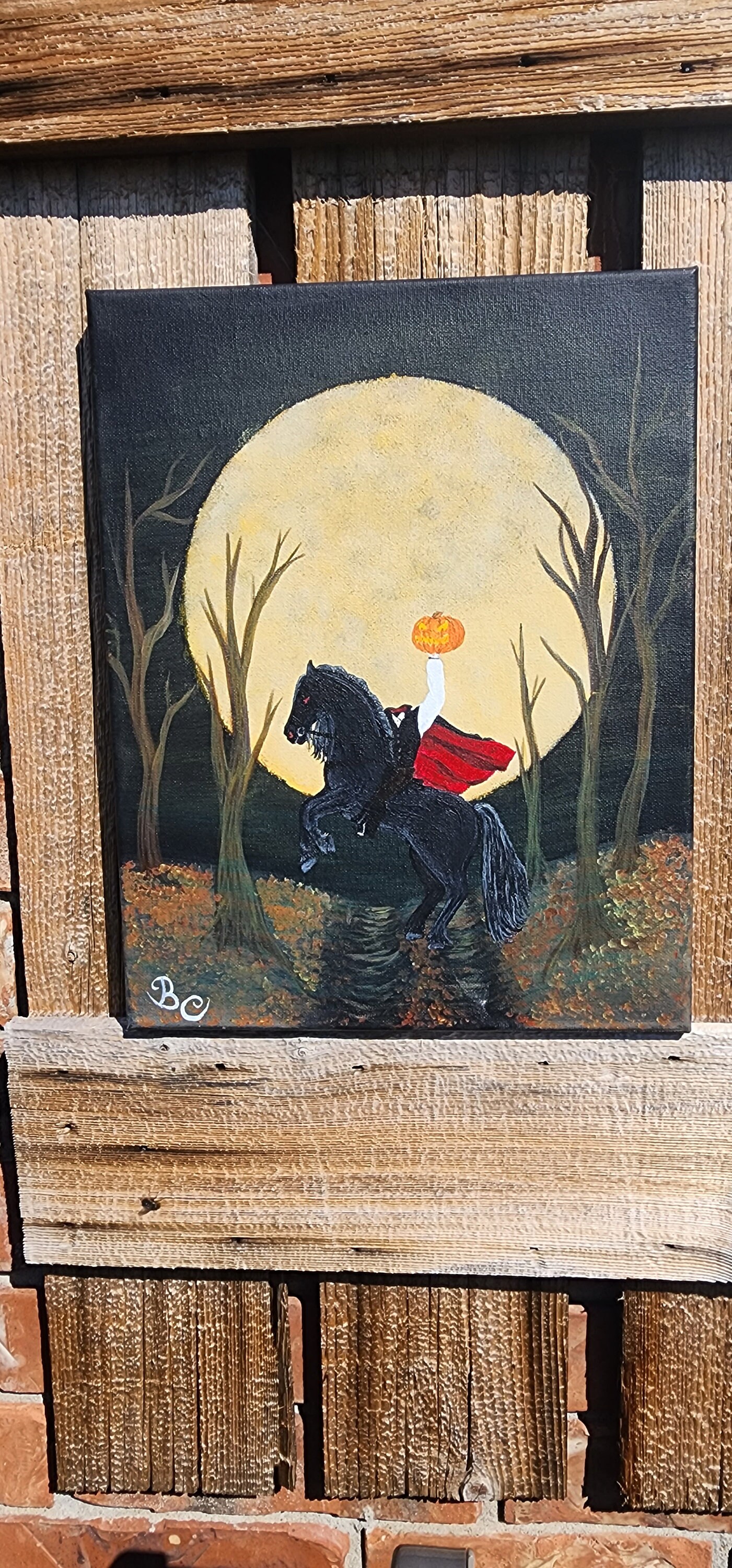 Headless Horseman Original Acrylic Painting Print, Halloween, Legend ...