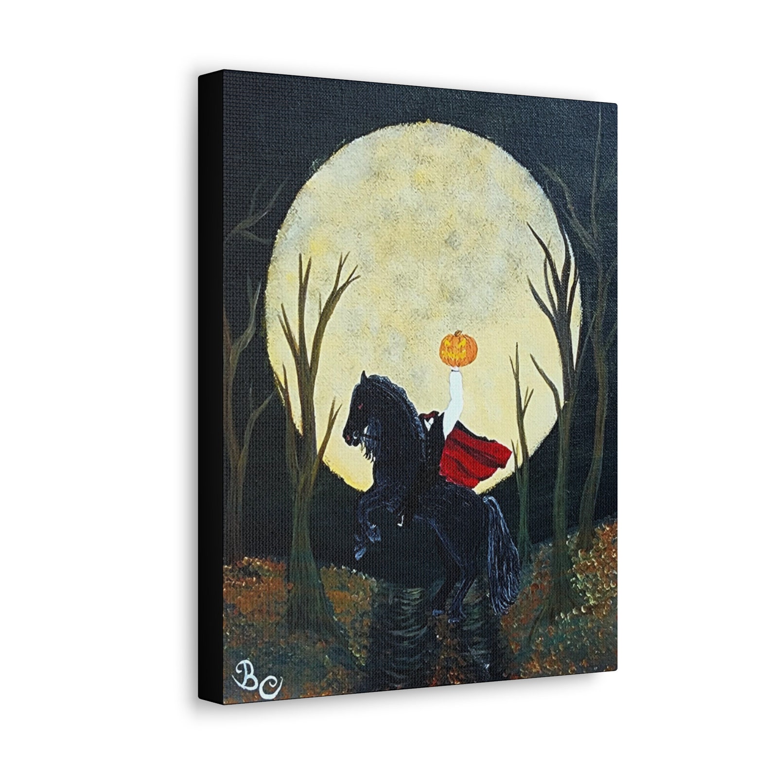 Headless Horseman Original Acrylic Painting Print, Halloween, Legend ...