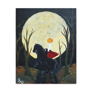 Headless Horseman Original Acrylic Painting Print, Halloween, Legend ...