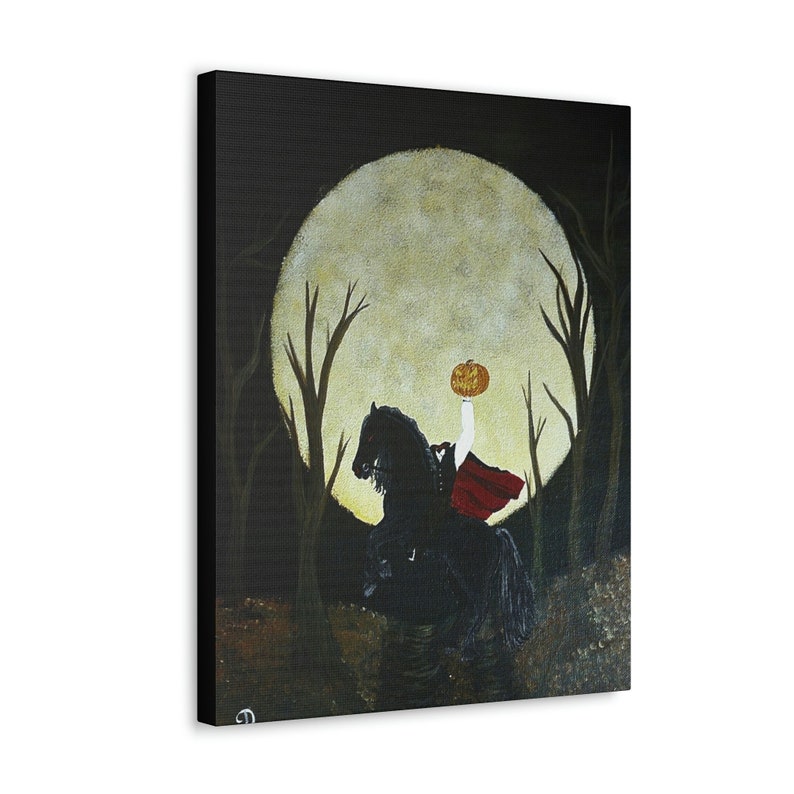 Headless Horseman Original Acrylic Painting Print, Halloween, Legend ...