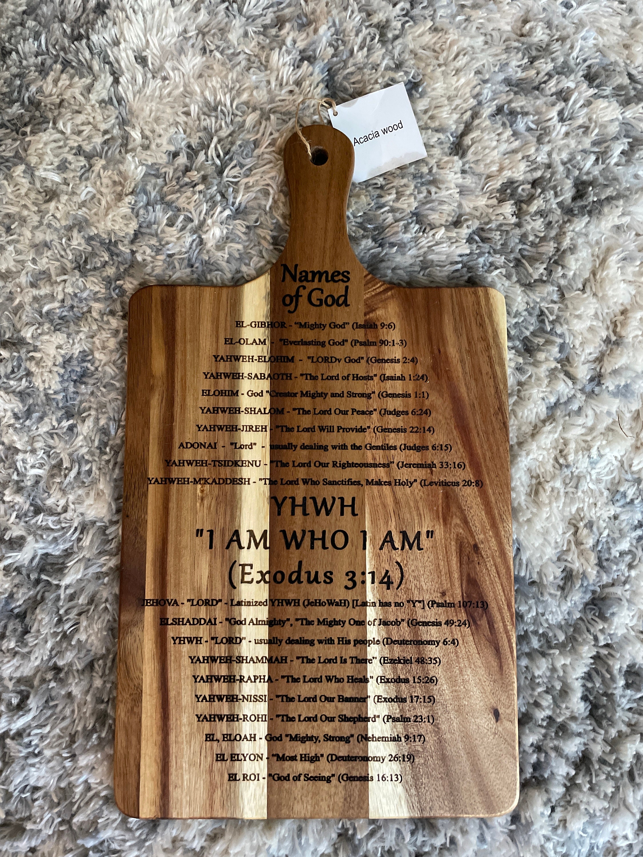 Names of God Cutting Board - Etsy