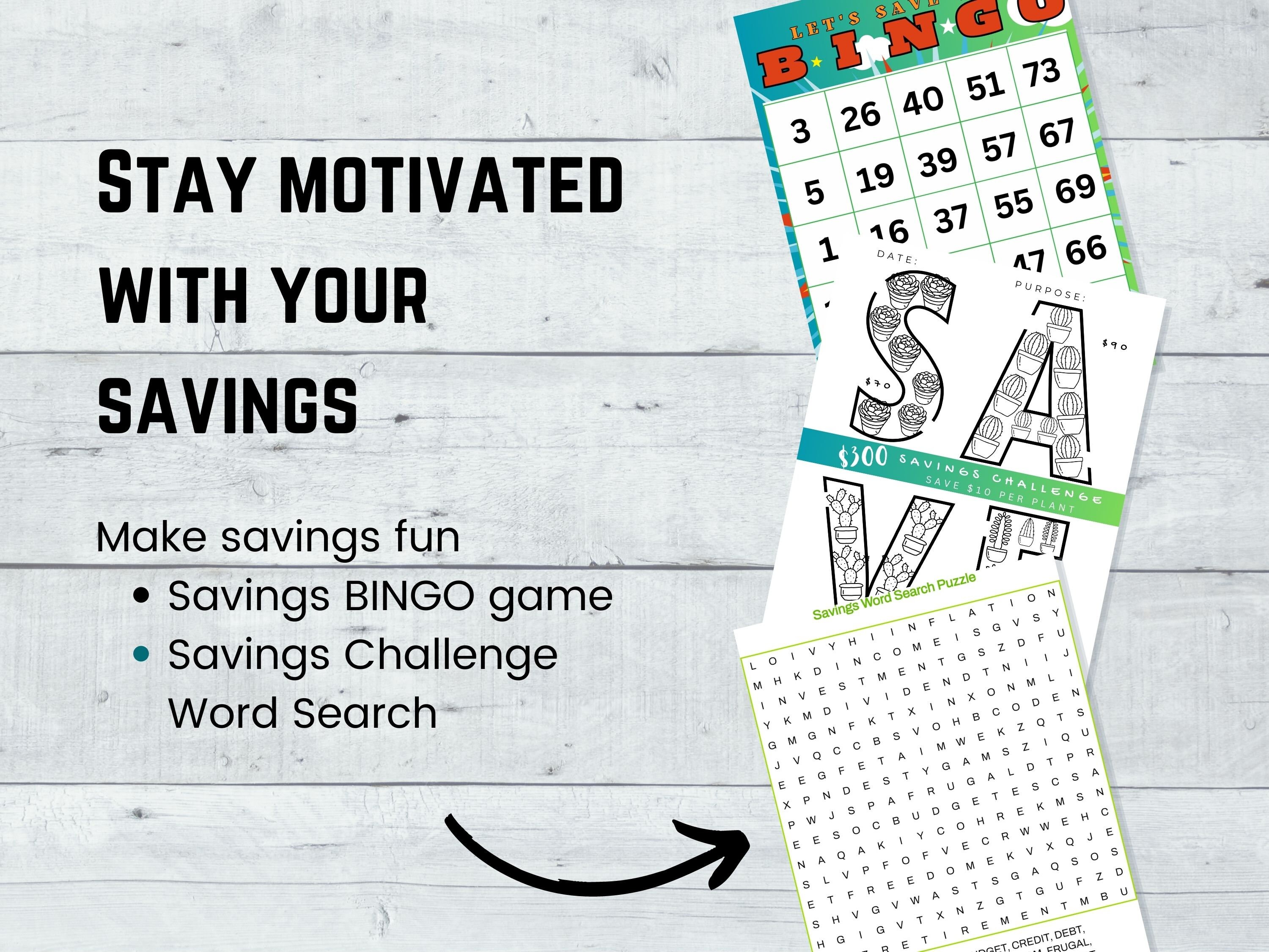 Seeds of Savings Tracker Challenge Printable Word Search, Bingo Games ...