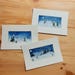3 Hand Painted Original Watercolor Christmas Cards, Three Greeting ...