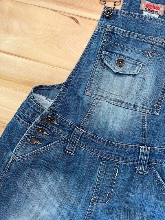 M7-Vintage No Boundaries Denim Capri Overalls - Gem