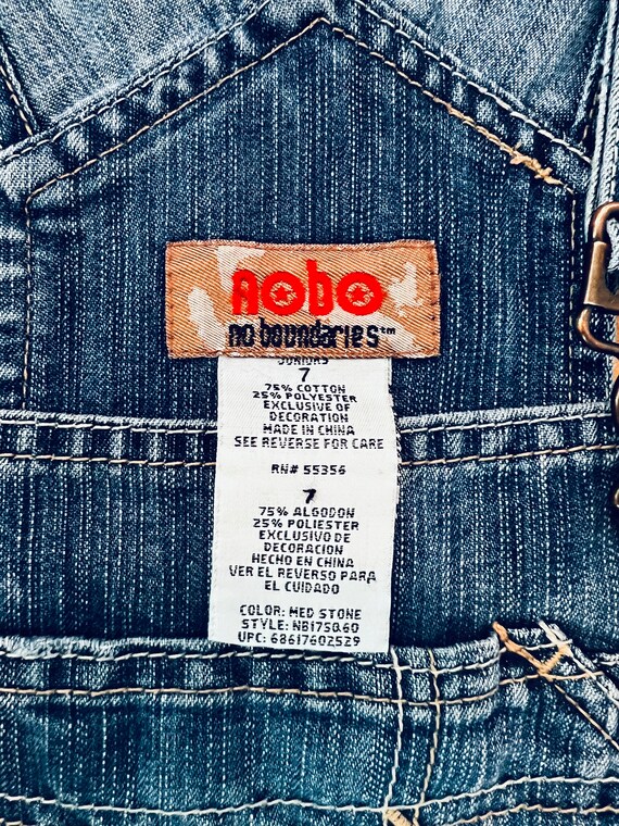 M7-Vintage No Boundaries Denim Capri Overalls - Gem