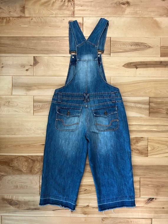 M7-Vintage No Boundaries Denim Capri Overalls - Gem