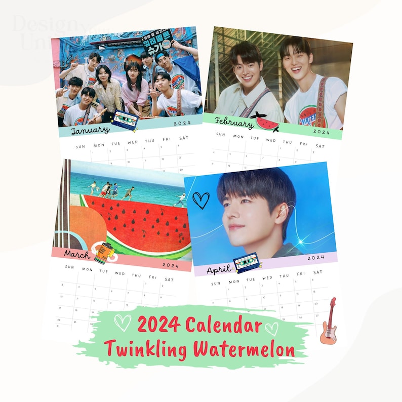 Twinkling Watermelon 2024 Calendar Printable Kdrama Instant Download ...