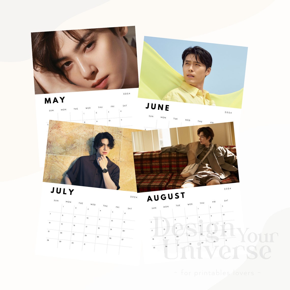 Oppa 오빠 2025 Calendar Printable | Kdrama Actors | Instant Download | PDF 8.5 X 11 In - Etsy