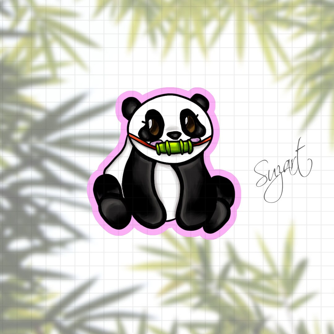 Cute Panda Vinyl Sticker: Nezuko Demon Slayer Inspired - Etsy
