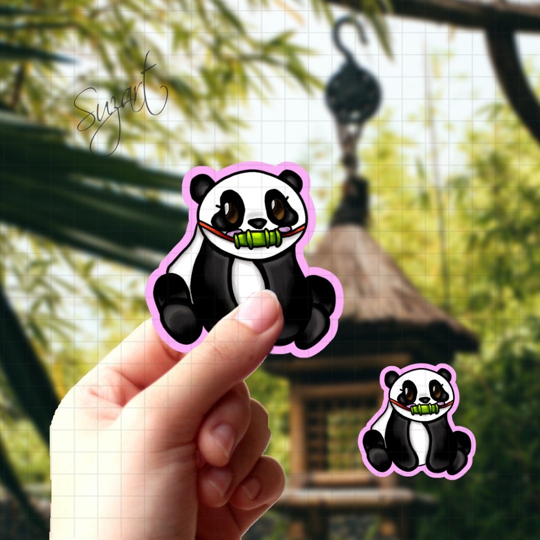 Cute Panda Vinyl Sticker: Nezuko Demon Slayer Inspired - Etsy