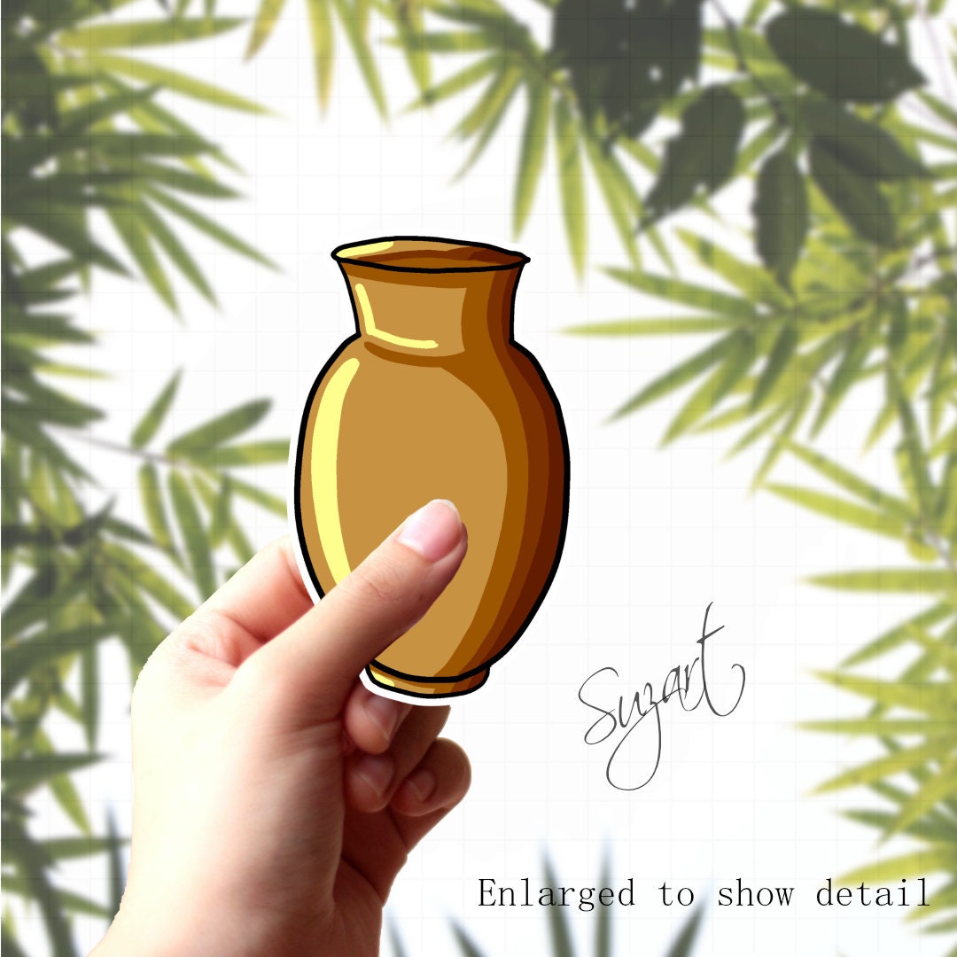 Clay Vase Sticker Kawaii Sticker for Pottery Lover Gift Vinyl ...