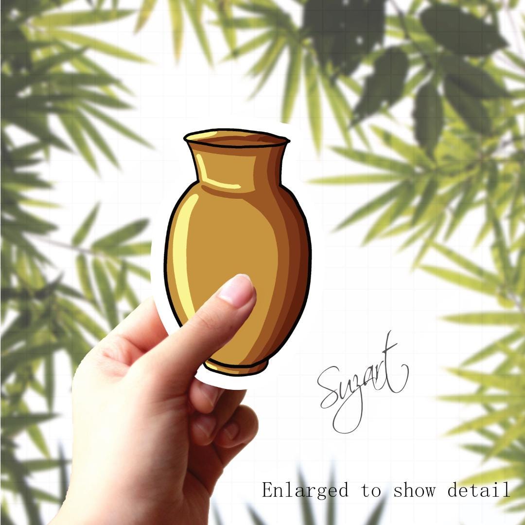 Clay Vase Sticker Kawaii Sticker for Pottery Lover Gift Vinyl ...