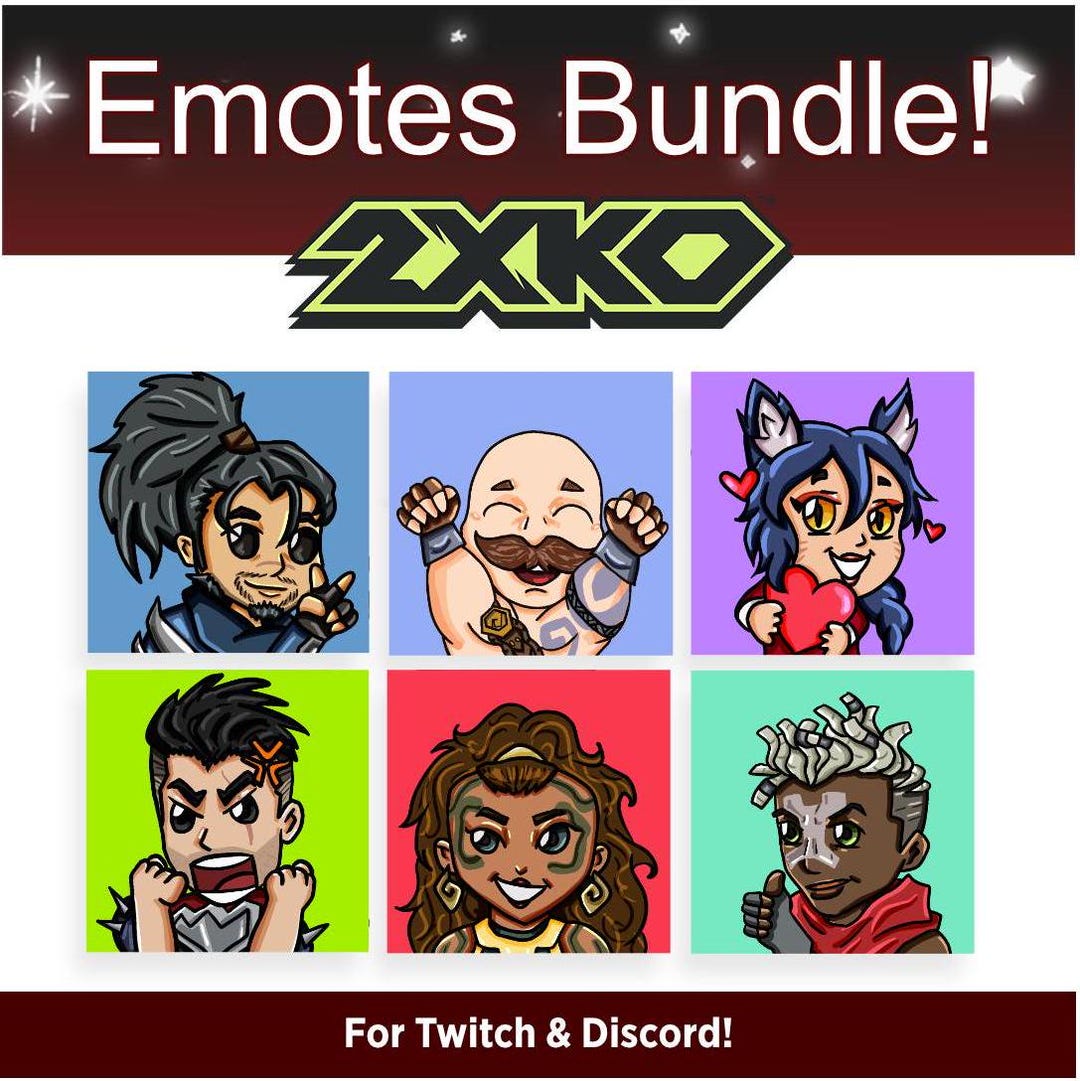 2XKO Emote Set: Chibi Character Emojis for Twitch/discord (digital ...