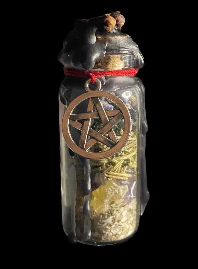 Powerful Protection Spell Jar Wards Off/ Banishes Evil Negativity and ...