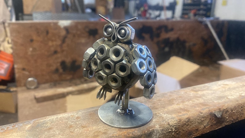 Scrap Metal Art Owl Big - Etsy