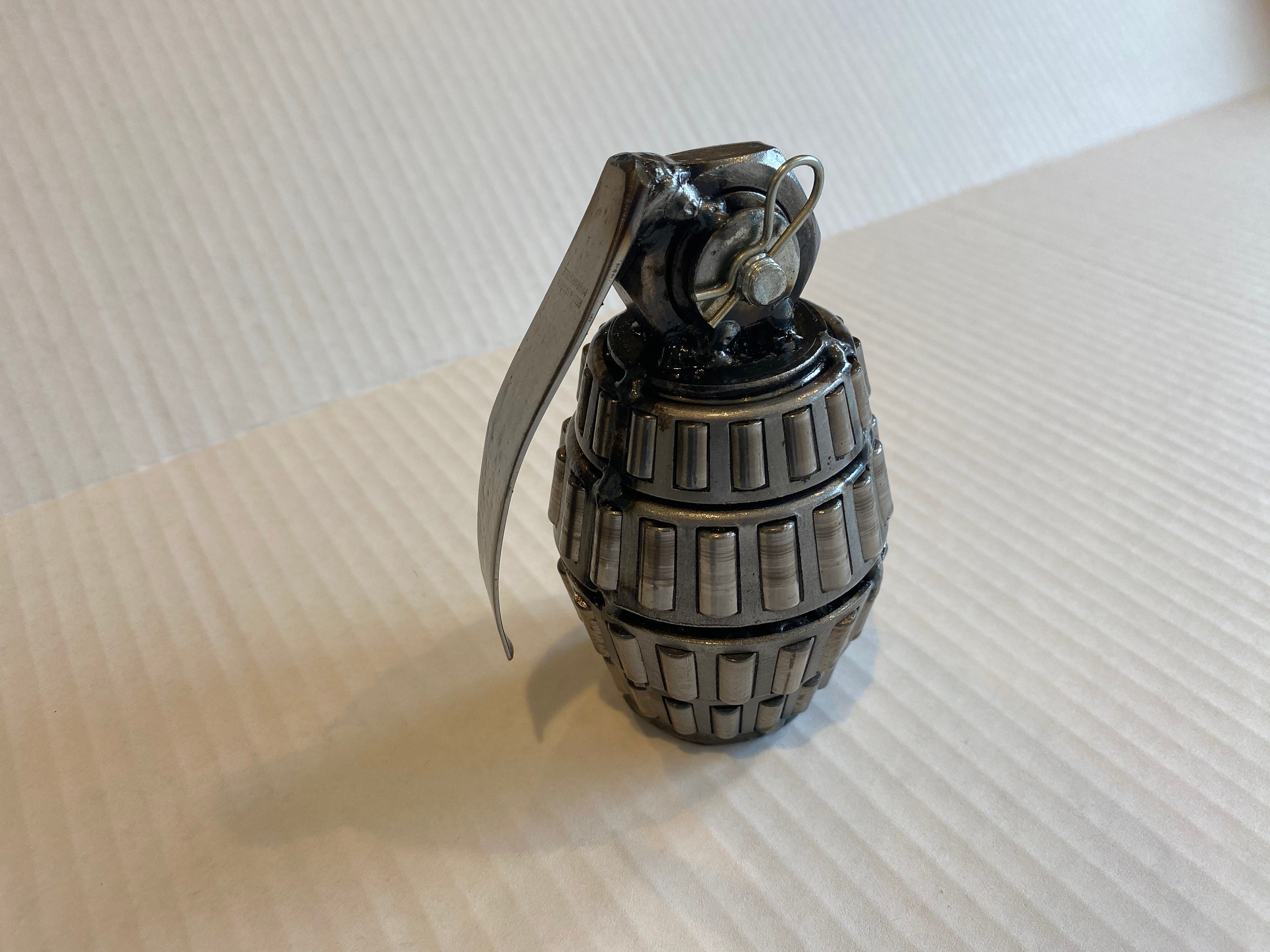 Scrap Metal Art Grenade big - Etsy