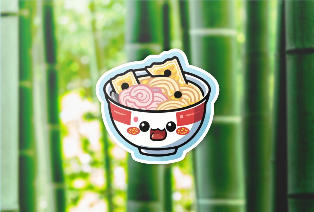 Cute Ramen Bowl Sticker Laptop Sticker Scrapbook Sticker Asian Sticker ...