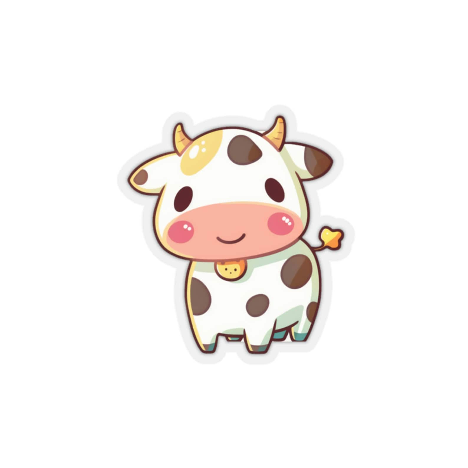 Cute Cow Sticker Laptop Sticker Scrapbook Sticker Animal Lover Cute Cow ...