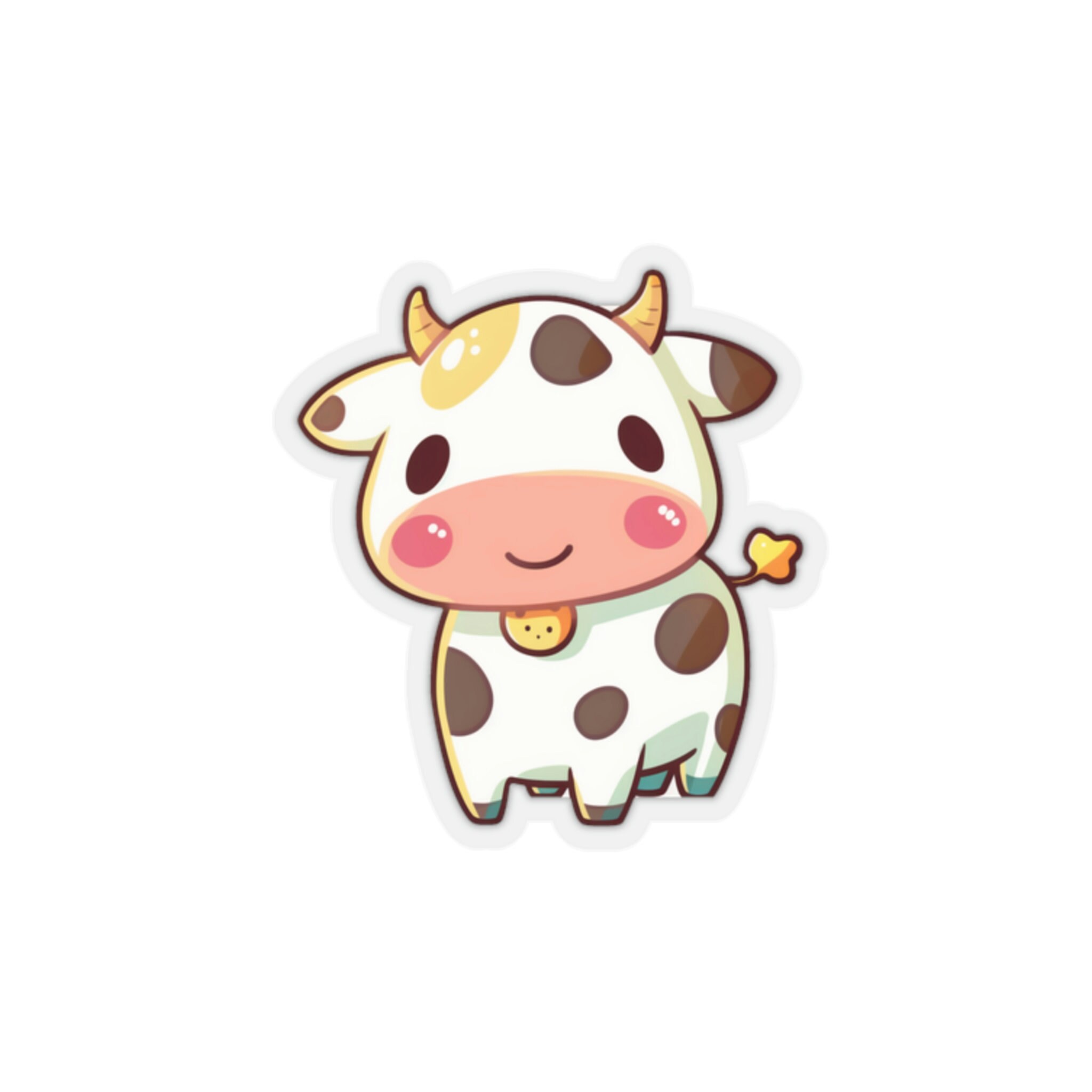 Cute Cow Sticker Laptop Sticker Scrapbook Sticker Animal Lover Cute Cow ...