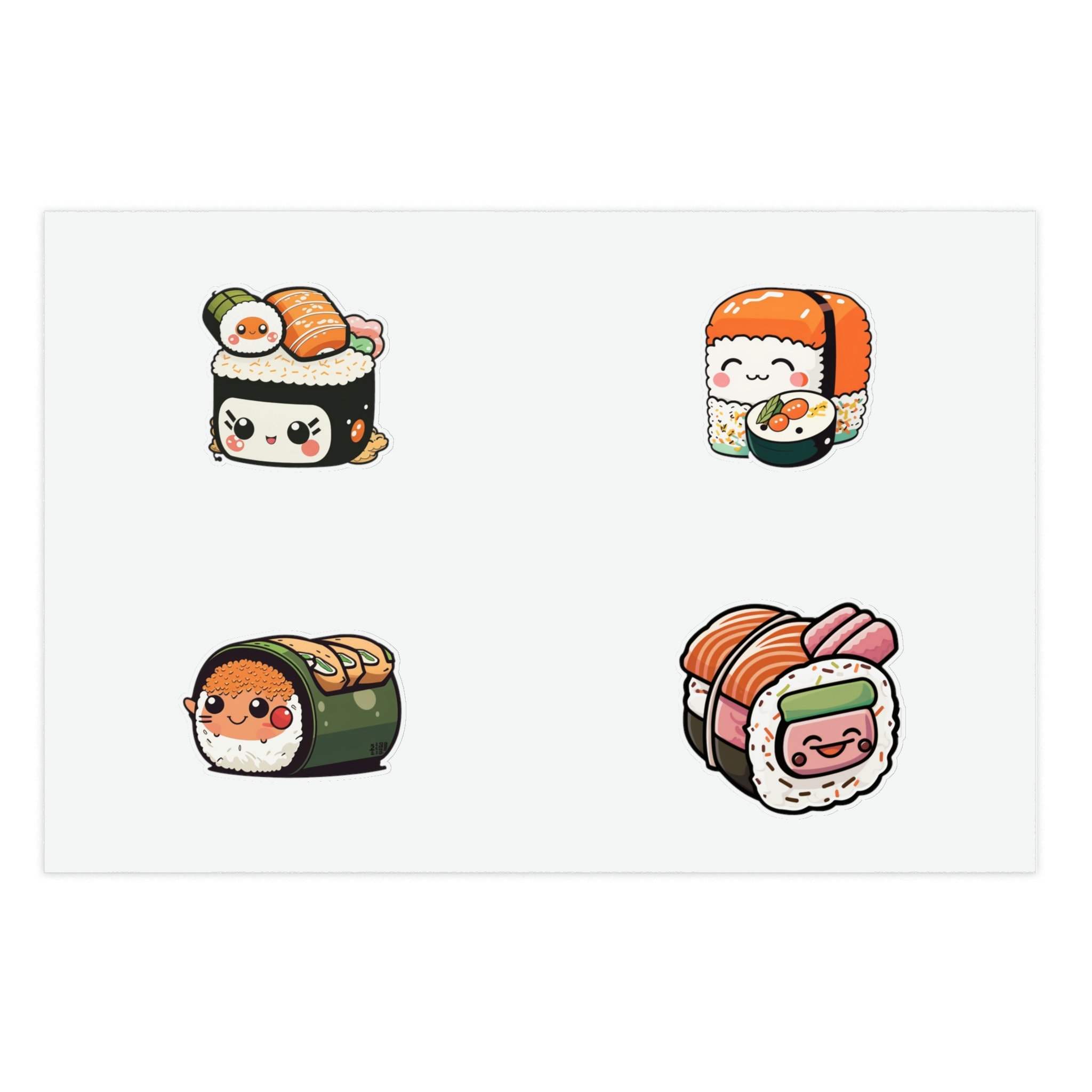 Cute Sushi Sticker Sheet Laptop Stickers Scrapbook Stickers Asian Food ...