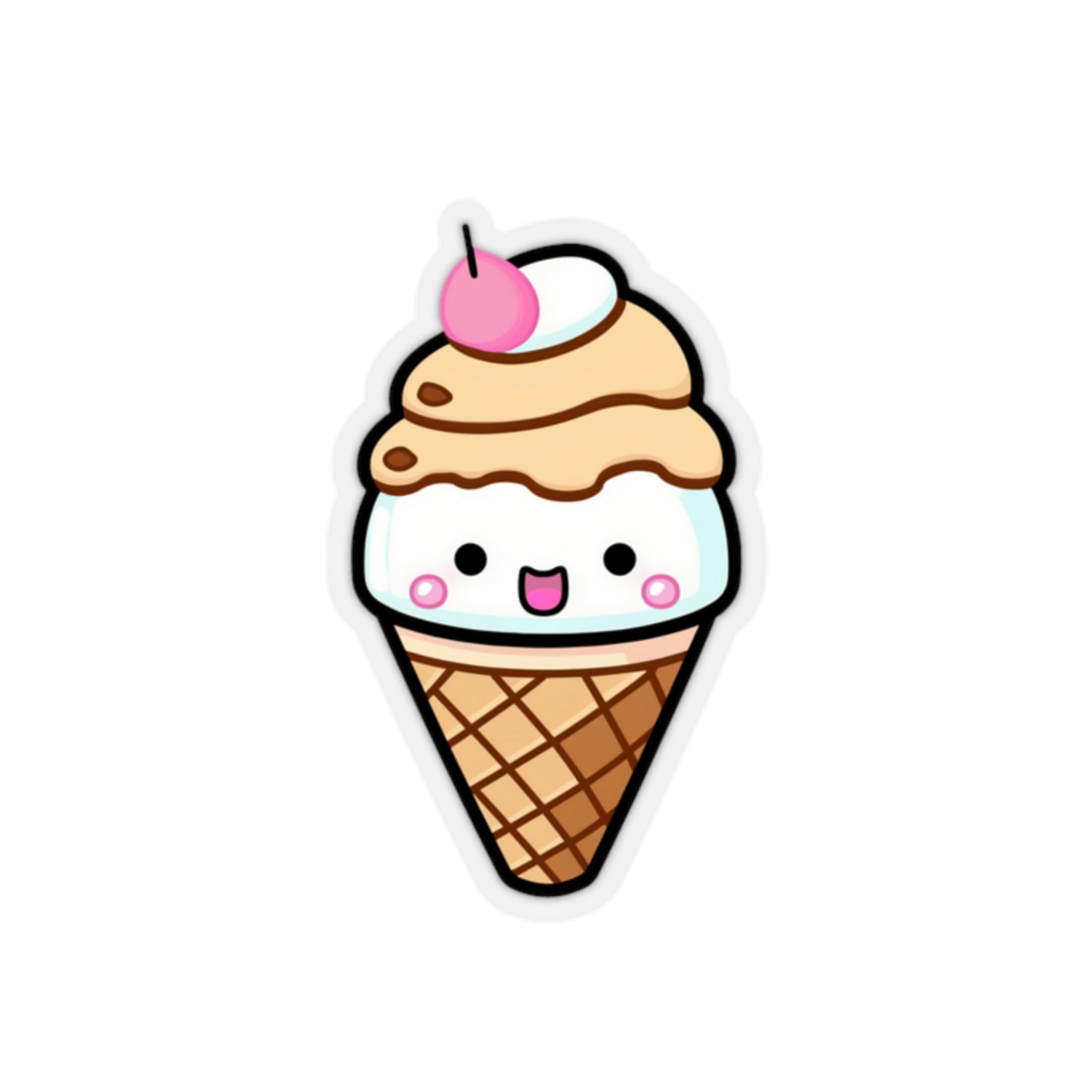 Cute Ice Cream Sticker Laptop Sticker Scrapbook Sticker Food Sticker ...
