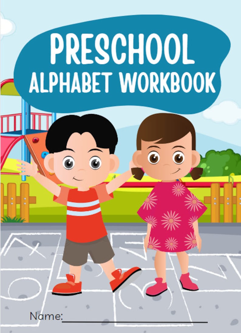 108 Pages Alphabet Preschool Workbook | English Language Learning Book ...