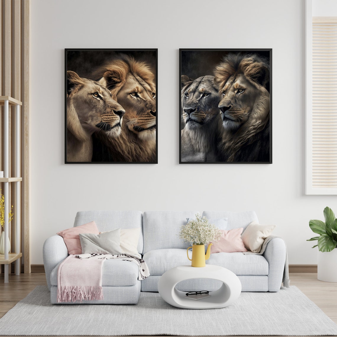 Lion Digital Print, Safari Wall Decor, Animal Printable, Wildlife ...