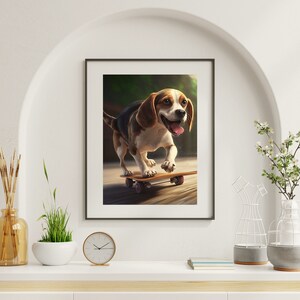 Beagle Skateboarder: A Dog Who Loves to Shred - Etsy