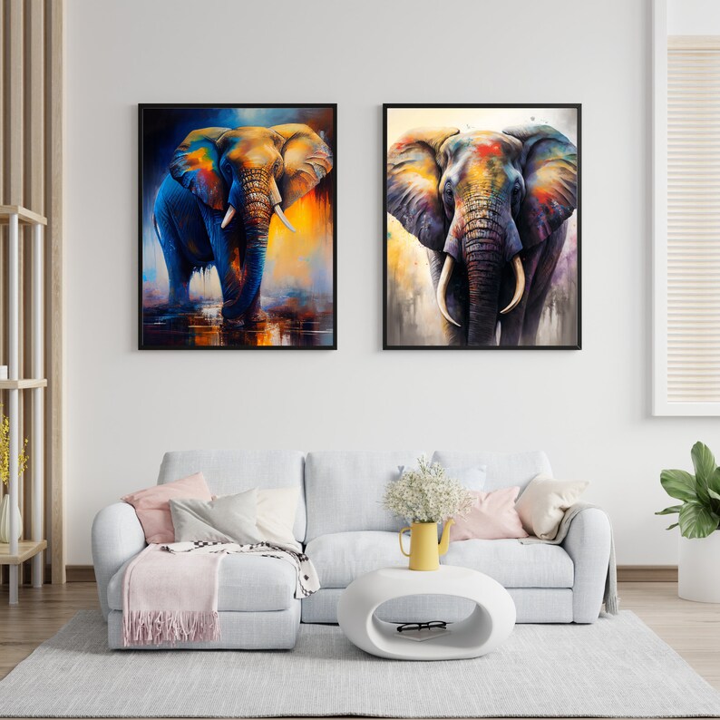 Regal Giant: Majestic Elephant Digital Print - Captivating Wildlife Art ...