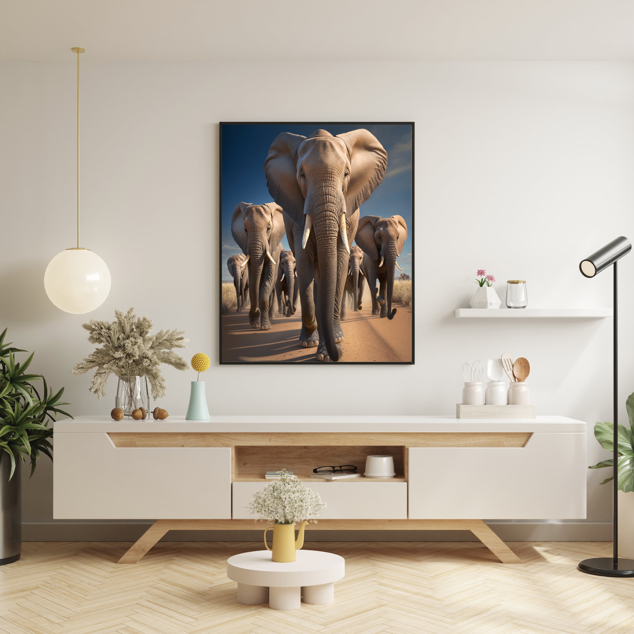 Elephant Print, Elephant Wall Art, Digital Download, Elephant Decor ...