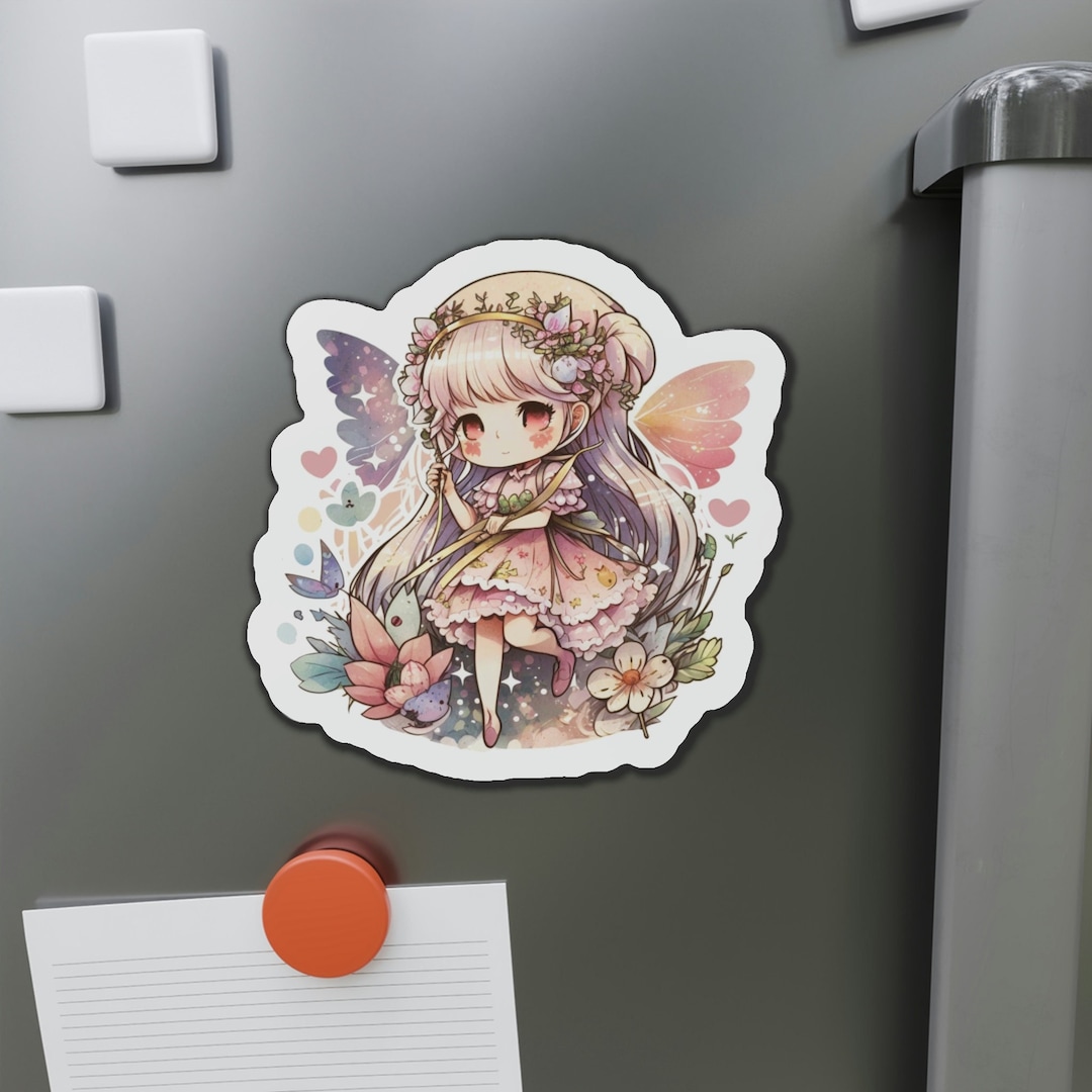 Kawaii Fairy Magnet Watercolor Fairy Magnet whimsical Fairy Magnet ...