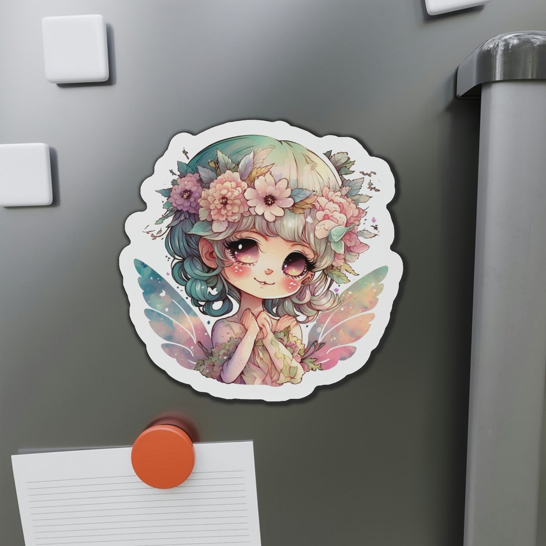 Kawaii Fairy Magnet Watercolor Fairy Magnet whimsical Fairy Magnet ...