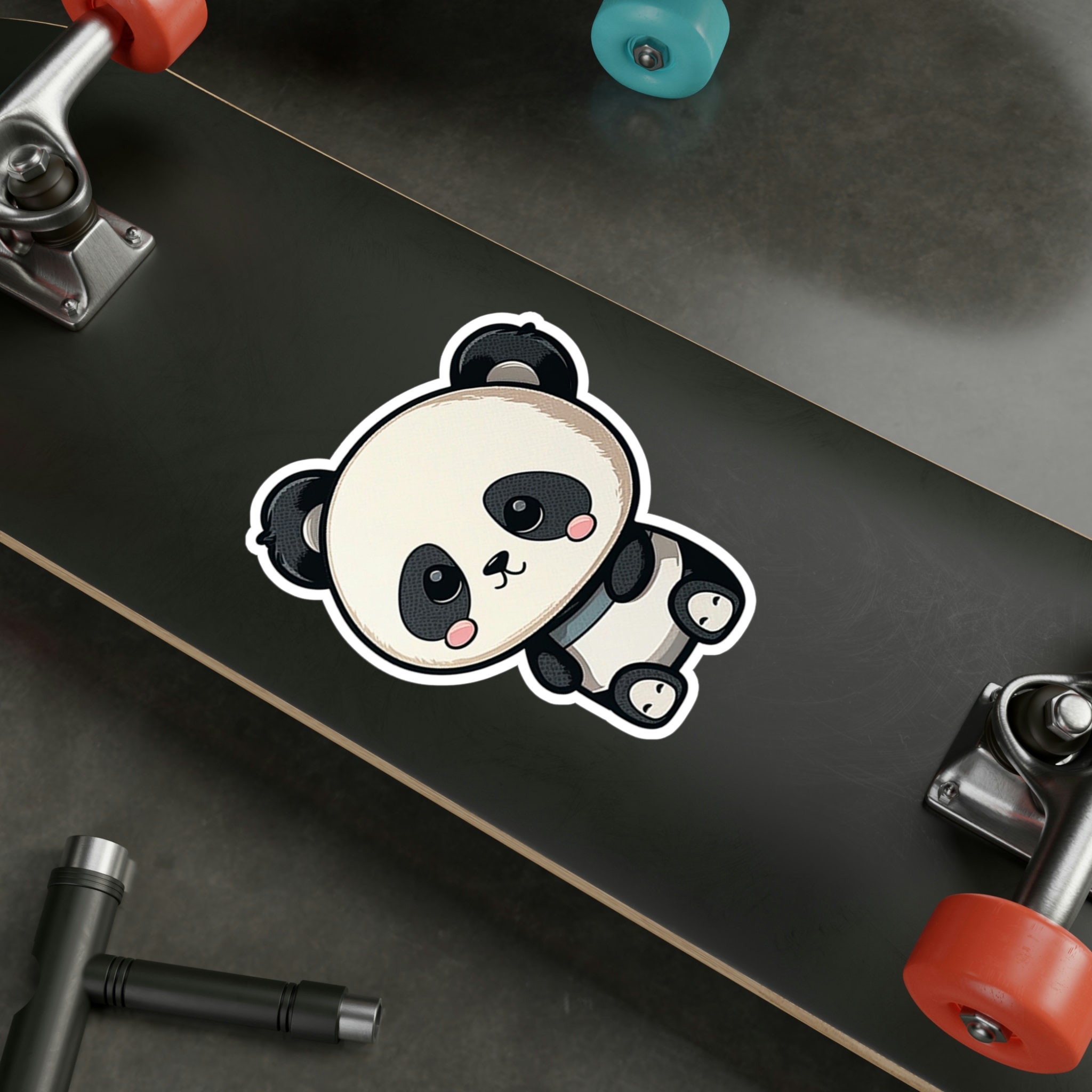 Kawaii Panda Sticker watercolor Panda Sticker Whimsical Panda Sticker ...