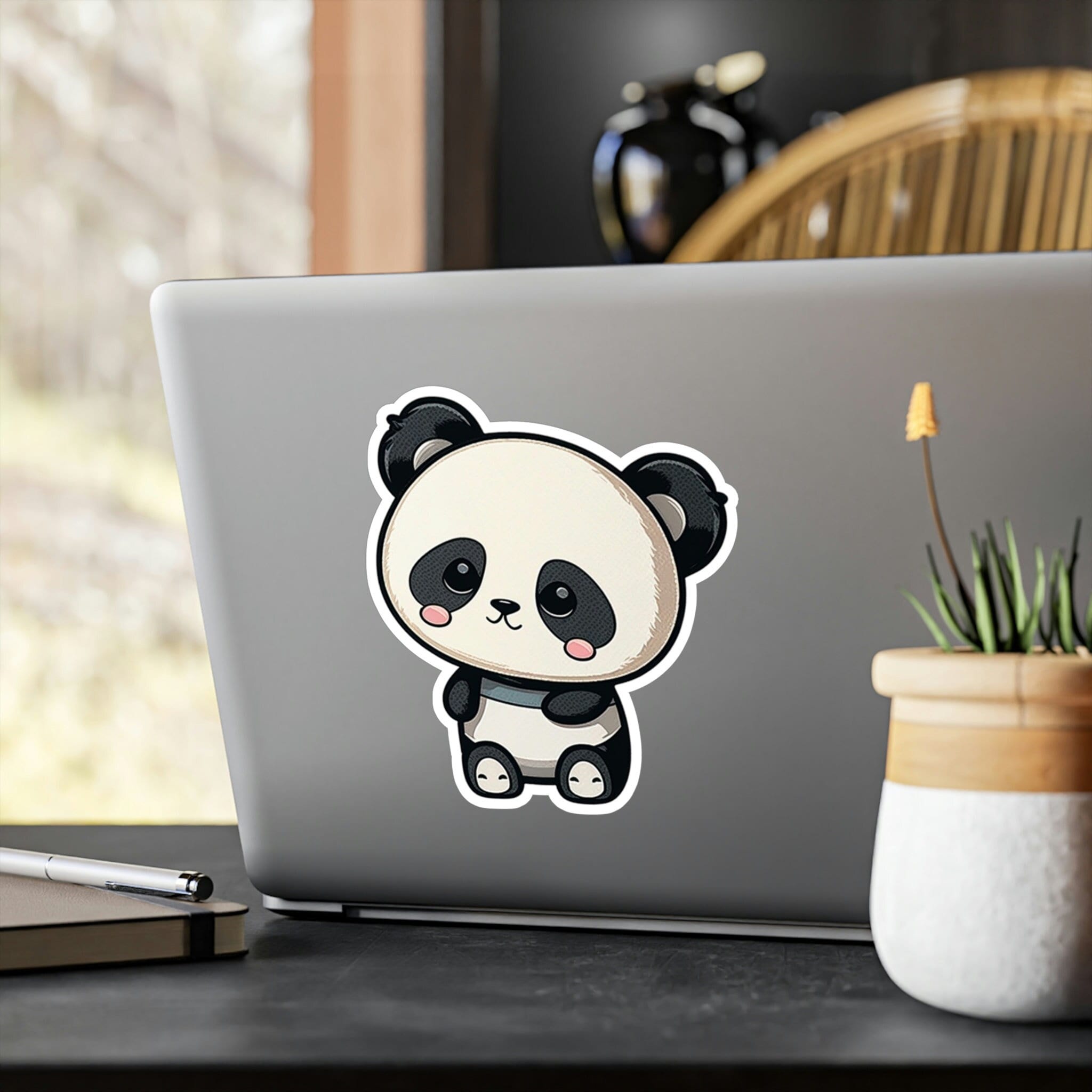 Kawaii Panda Sticker watercolor Panda Sticker Whimsical Panda Sticker ...